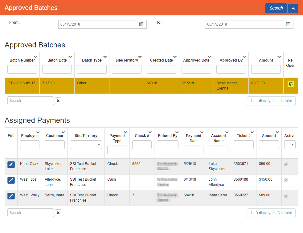 Batches – SmartWare Support